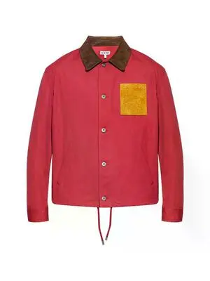 Loewe Corduroy-collar Patch-pocket Jacket - Red