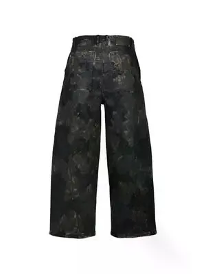 FILTH Waxed Baggy-cut Trousers
