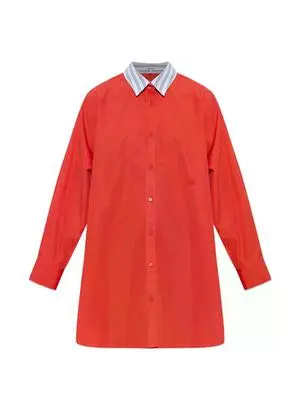 Loewe Contrast-collar Mini Shirt Dress