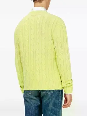 DIESEL® Open-front Cardigan In Floral Cable Knit