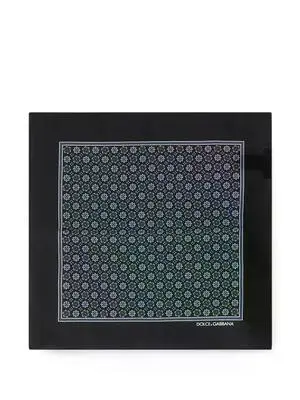 Dolce & Gabbana Geometric-print Pocket Square - Black