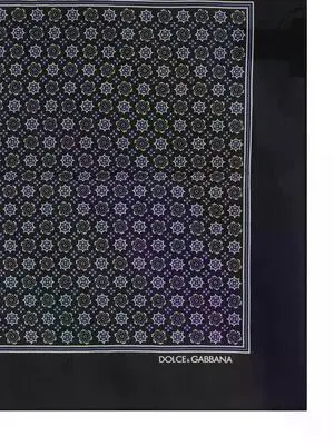 Dolce & Gabbana Geometric-print Pocket Square - Black