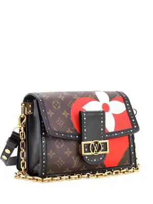 LOUIS VUITTON Dauphine Shoulder Bag Limited Edition Game On Monogram Canvas Crossbody Bag - Black