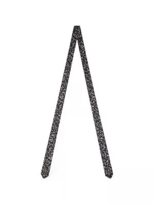 Dolce & Gabbana Floral-print Silk Tie - Black