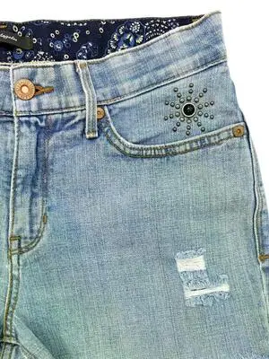 HTC LOS ANGELES Customised Levi's Bandana-insert Denim Shorts