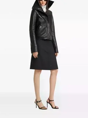 COURREGES High-collar Leather Jacket