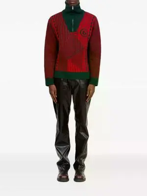 MAISON MARGIELA Patchwork-knit Reversible Sweater