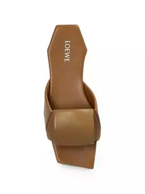Loewe Origami Leather Flat Sandals