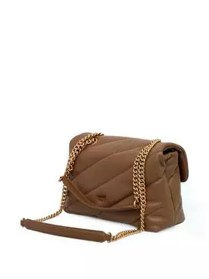 Pinko Medium Love Quilted Leather Shoulder Bag