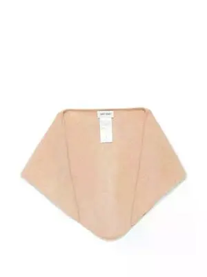 Soft Goat Triangular Knitted Scarf - Neutrals