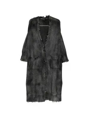 Avant Toi Distressed-effect Longline Coat