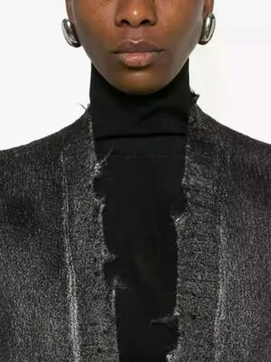 Avant Toi Distressed-effect Longline Coat