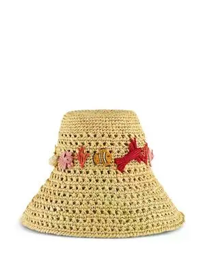AQUAZZURA Marea Crochet Maxi Bucket Hat
