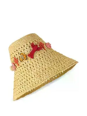 AQUAZZURA Marea Crochet Maxi Bucket Hat