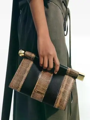 Jacquemus Le Sac Rond Carre Striped Clutch Bag