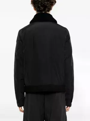 Moncler Shearling Collar Panelled Jacket - Black