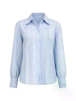 COMPAGNIA ITALIANA Striped Embroidered Shirt