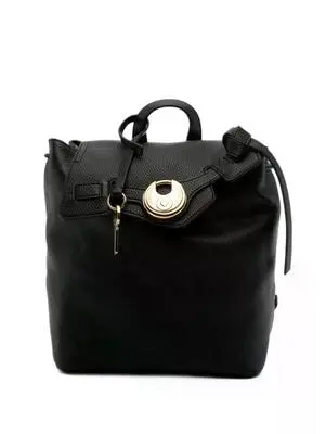 Moschino Padlock-detail Pebbled Backpack