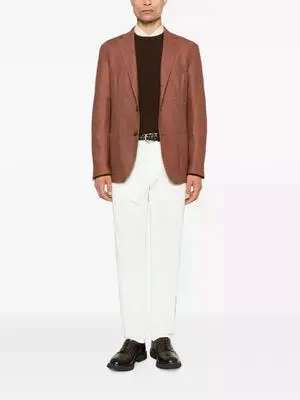 Eleventy Single-breasted Notched-lapels Jacket - Red