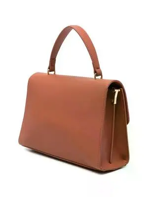 Moschino Logo Plaque Tote Bag - Brown