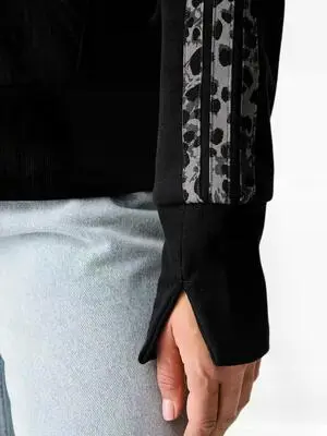 Adidas Leopard-print-stripe Hoodie