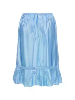 Rabanne Lace-trim Embroidered Midi Skirt - Blue