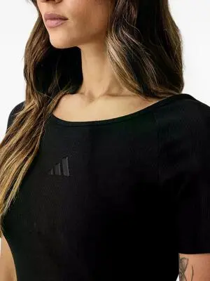 Adidas Ribbed Logo-embroidered Midi Dress