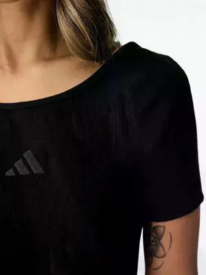 Adidas Ribbed Logo-embroidered Midi Dress