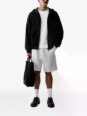 Adidas Logo-embroidered Zip-up Hoodie