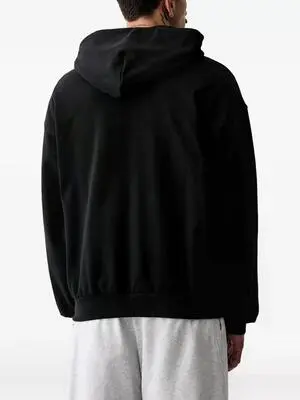 Adidas Logo-embroidered Zip-up Hoodie