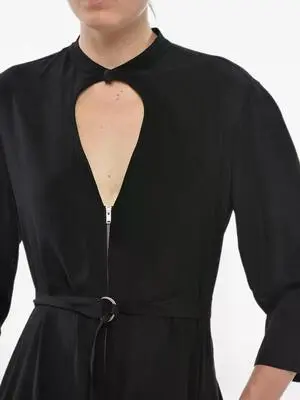 Stella McCartney Cut-out Belted Shirt Midi Dress
