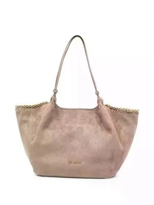 Moschino Beaded Trim Suede Effect Tote Bag