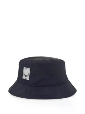 Emporio Armani Logo-patch Bucket Hat - Blue