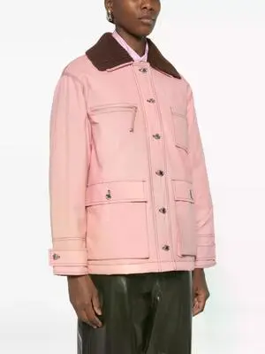 Stine Goya Ribbed-knit Collar Contrast-stitch Jacket
