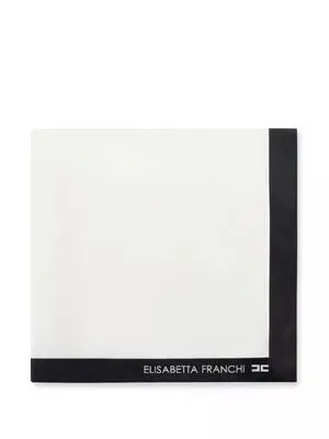 Elisabetta Franchi Logo-detail Scarf - White