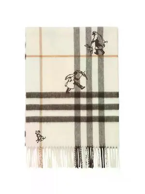 Burberry Check Mates Cashmere Scarf - Neutrals
