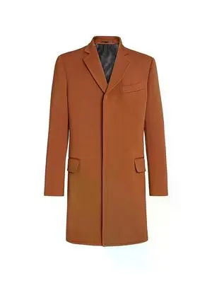 FERRAGAMO Single-breasted Notched-lapels Coat - Brown