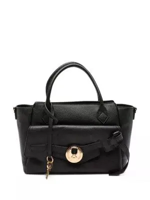 Moschino Logo-plaque Pebbled Tote Bag
