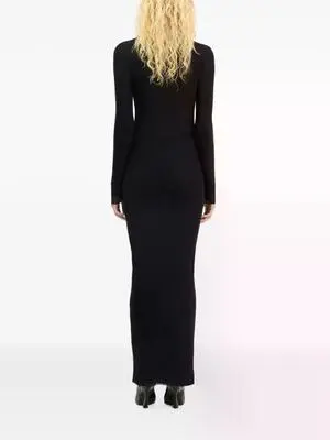 JEAN PAUL GAULTIER Logo-flocked Maxi Dress