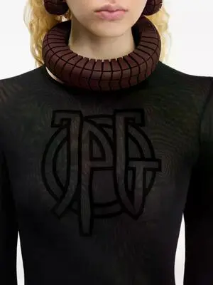 JEAN PAUL GAULTIER Logo-flocked Maxi Dress