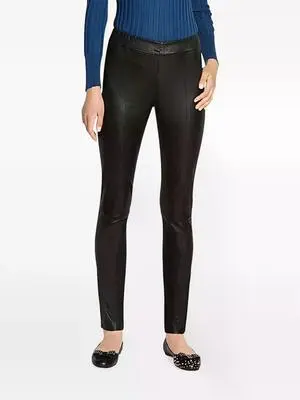 FERRAGAMO Seam-detail Leather Trousers