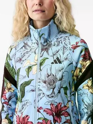 Adidas X Farm Rio House Of Tiro Floral-print Track Jacket - Blue