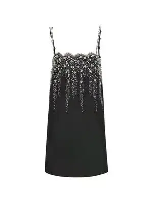 Valentino Garavani Crystal-embellished Lace-trim Dress