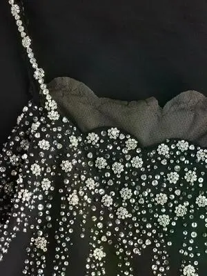 Valentino Garavani Crystal-embellished Lace-trim Dress