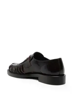 GUGLIELMO ROTTA Ruched Leather Loafers