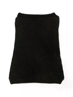 Isabel Benenato Ribbed-knit Snood - Brown