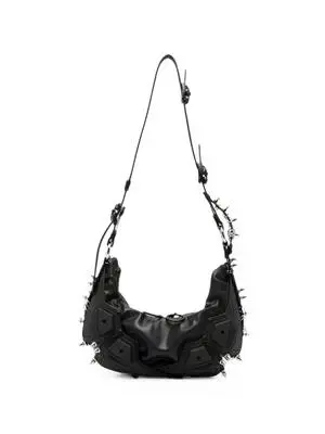 INNERRAUM Stud-embellished Panelled Shoulder Bag - Black