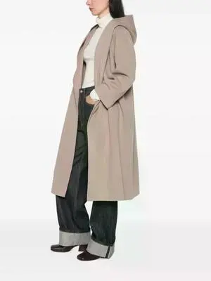 Max Mara Hooded Belted Coat