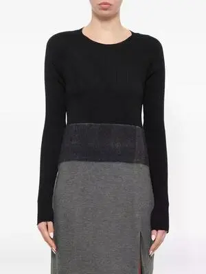 Neil Barrett Ribbed Side-slit Midi Dress