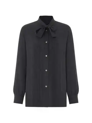 A.p.c. Tie Colar Striped Shirt